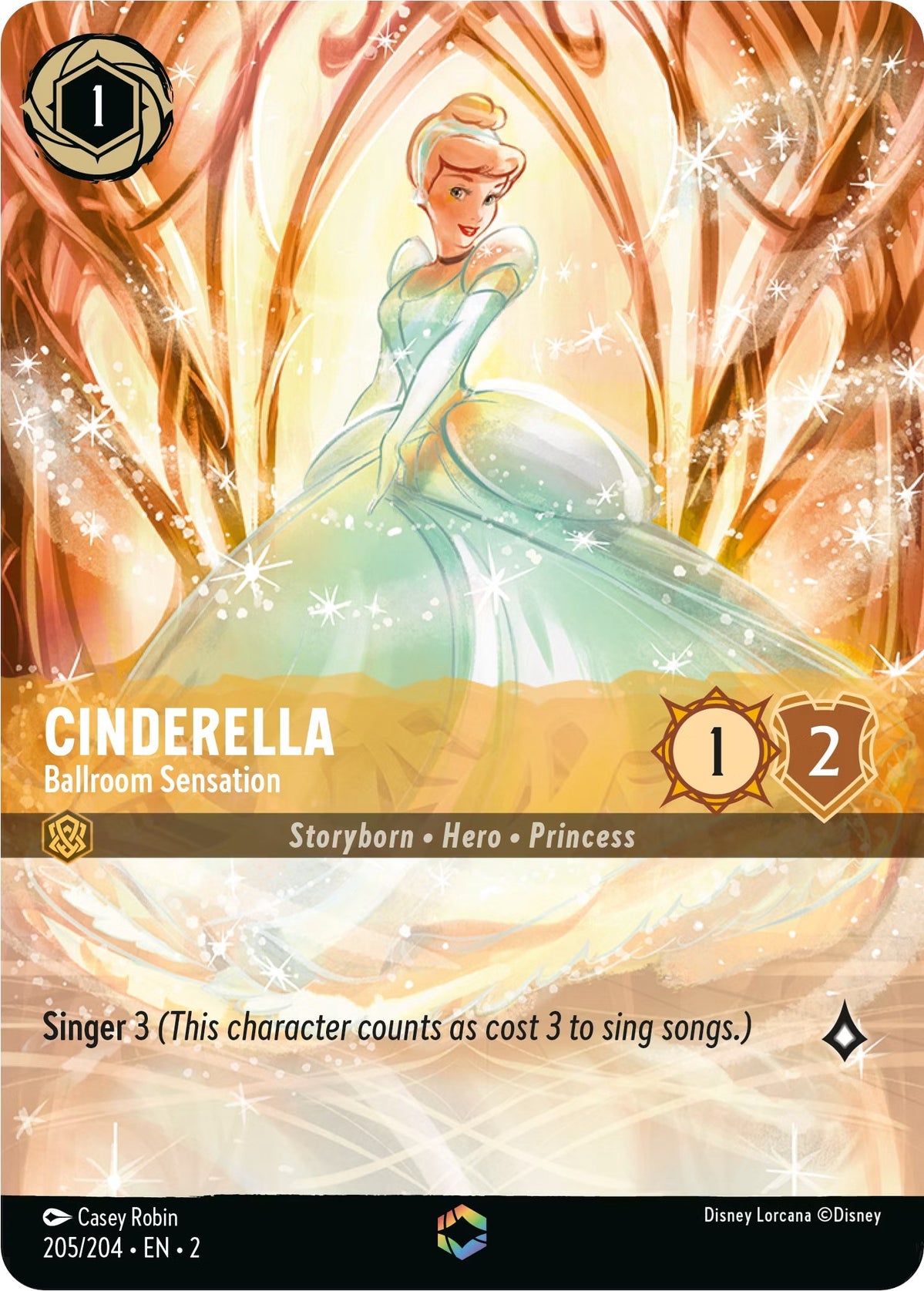 Cinderella - Ballroom Sensation (Alternate Art) (205/204) Holofoil [Ri ...