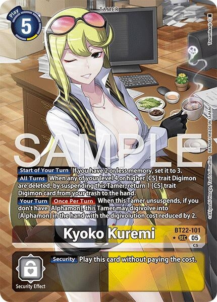 Kyoko Kuremi (Alternate Art) (BT22-101 SEC) - Cyber Eden — KanZenGames
