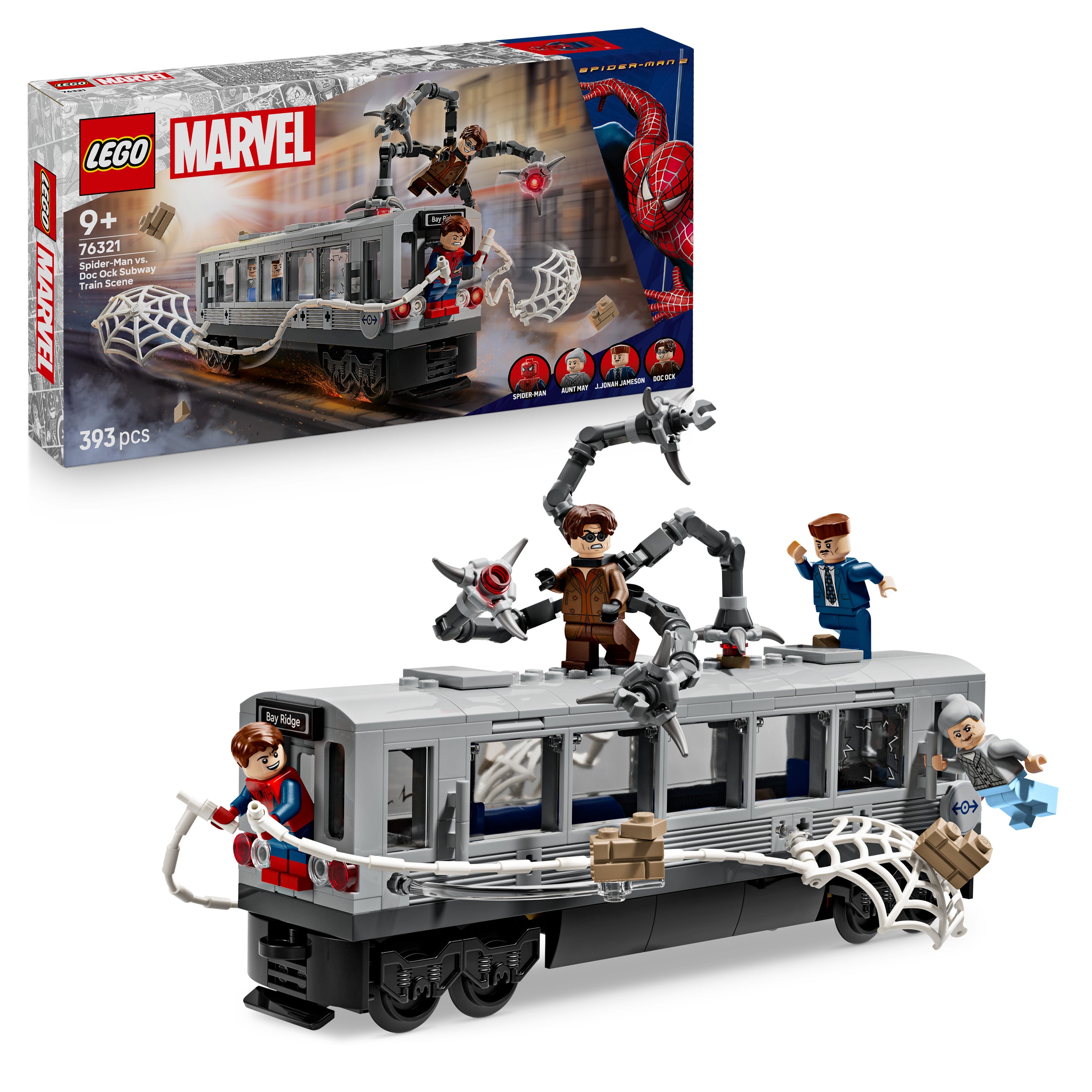 LEGO - Super Heroes - Spider-Man vs. Doc Ock Subway Train Scene ...