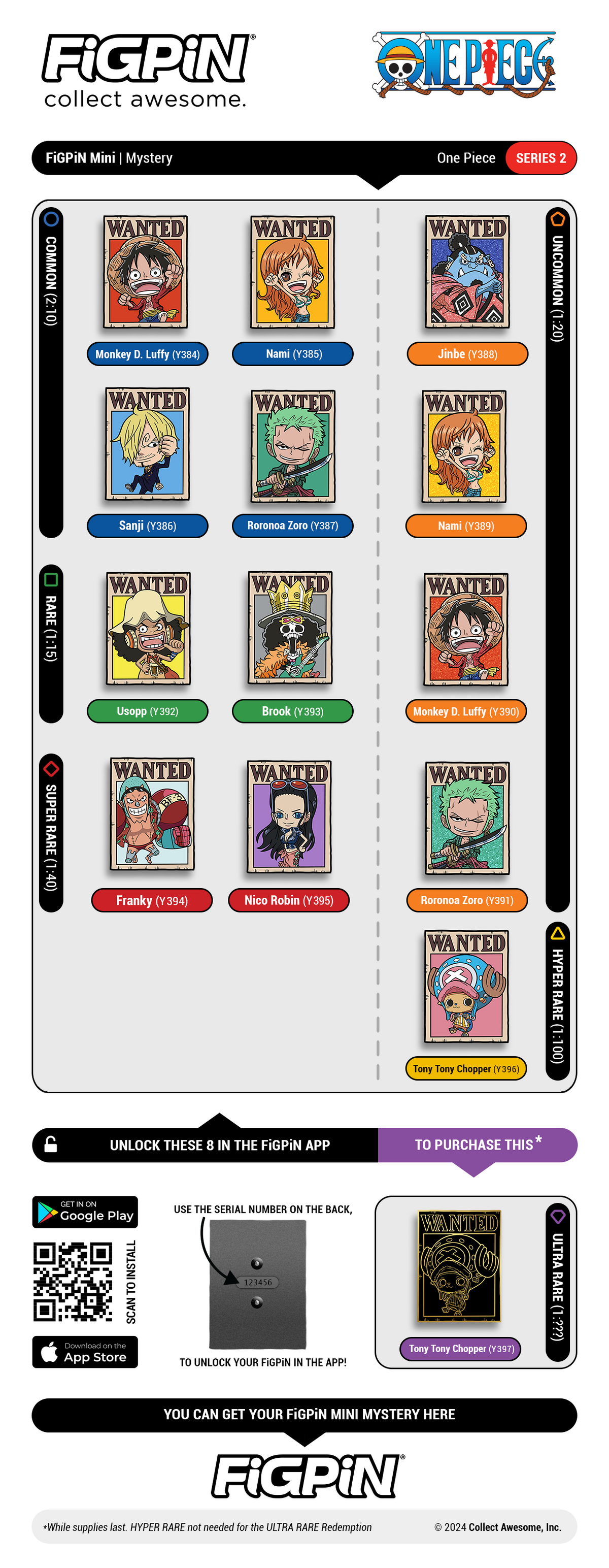 FIGPIN - One Piece Mystery Pin Series 2 — KanZenGames